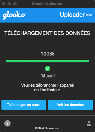 Télécharger mes données avec l'Uploader Glooko XT – GlookoXT